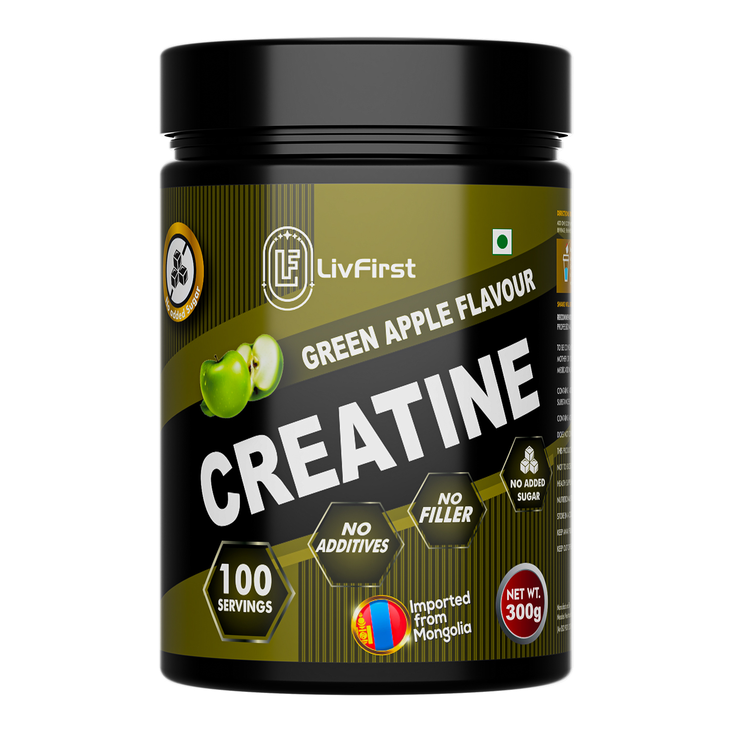 Creatine - Green Apple ( 300 g ) - Livfirst